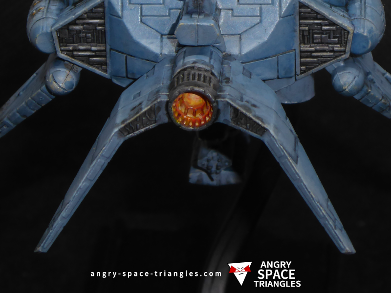 Painted Rebel Assault Frigate MkII in Blue with Flames