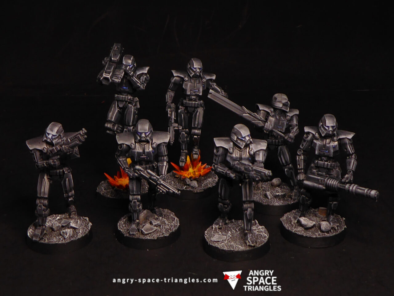 Star Wars Legion painting Commission - Dark Troopers and Moff Gideon
