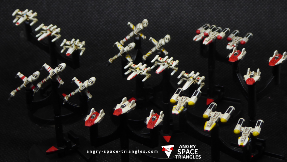 Wing of Painted Rebel Fighters for Star Wars Armada